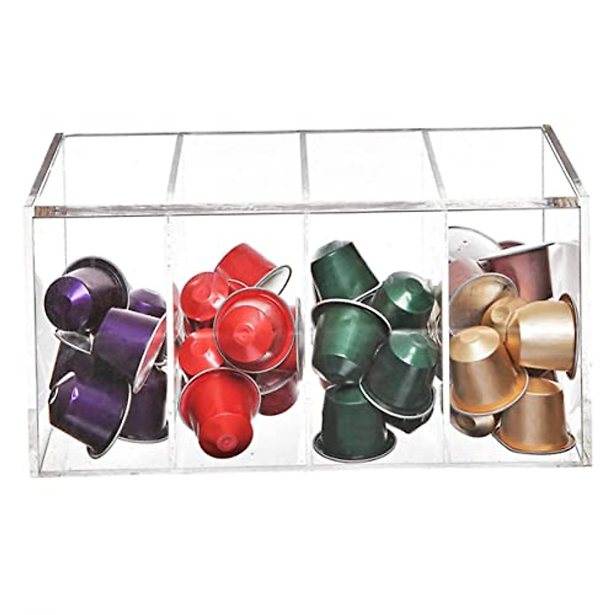 Alipis 1pc Box Coffee Storage Box Storage Container Storage Bins with Lids Flatware Storage Case Sunflower Curtain Clip Home Storage Case With Cover Showcase Clamshell Acrylic