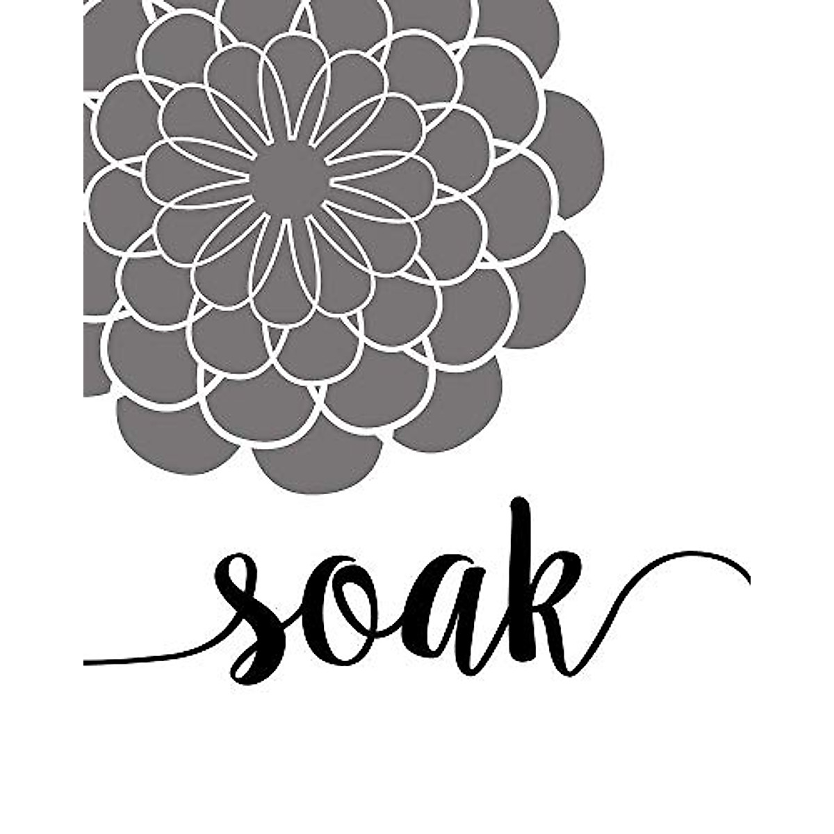 Black and White Bathroom Wall Art (8x10) - Black and White Bathroom Wall Decor Unframed Prints - Great Restroom Gray and White Bathroom Decor Black and White Bathroom Accessory