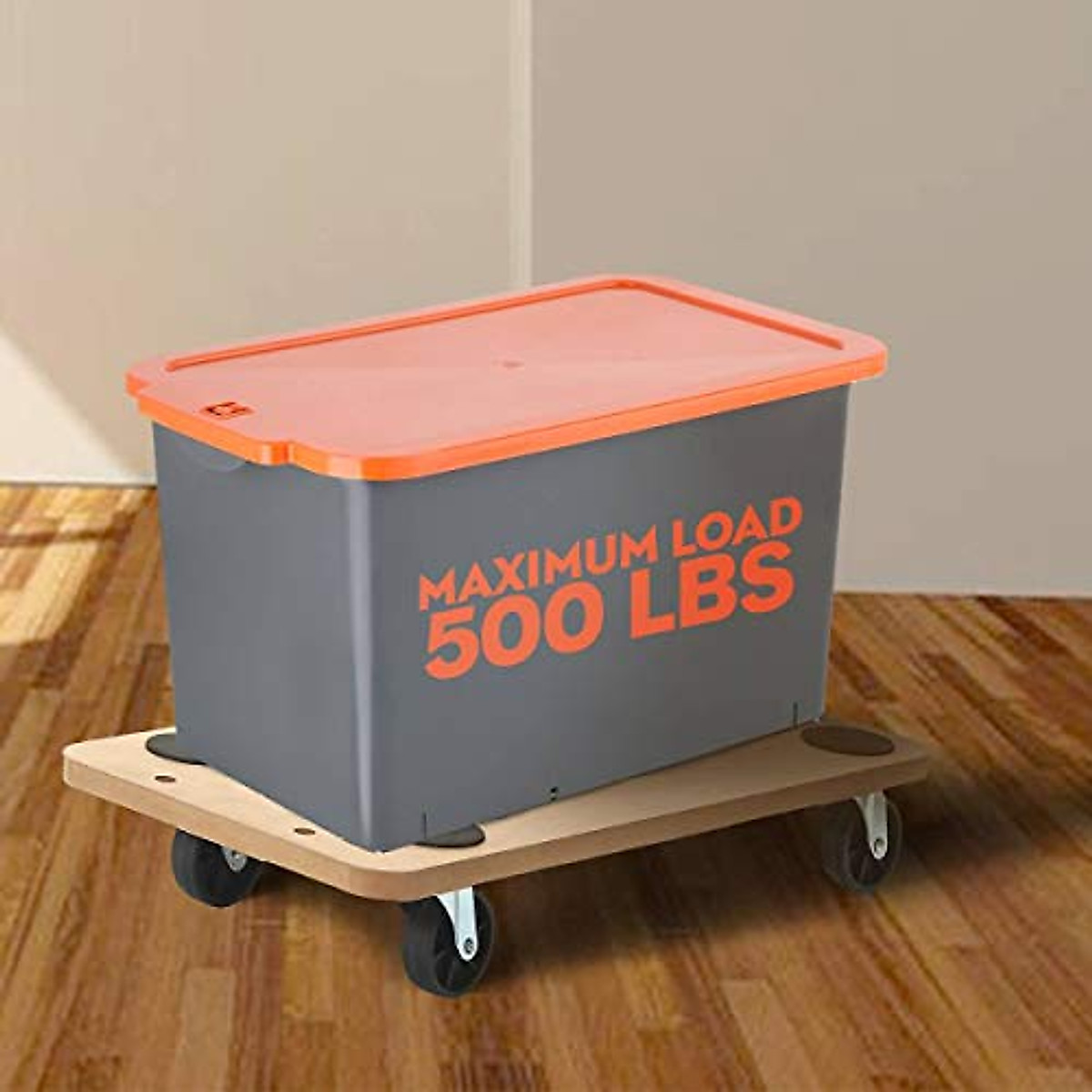 Factorduty 2 Pack of 23 X 11.5 Rectangle Wood Platform Dolly Dollies Furniture Dolly Mover Carrier Dolly Cart 500-LB Load Rating 3 Inch Wheel Pack of 2