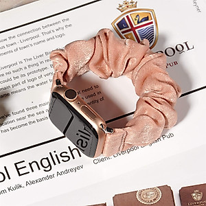 TOYOUTHS 3 PCS Compatible with Apple Watch Band Scrunchies 49/45/44/42mm Cloth Soft Pattern Printed Fabric Wristband Bracelet Women IWatch Elastic Scrunchy Bands Series SE 9 8 7 6 5 4 3 2 1 Ultra 1/2