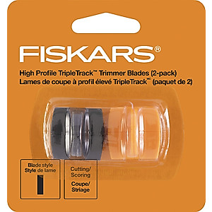Fiskars TripleTrack High-Profile Replacement Blades 2/Pkg-Straight & Scoring, Style I