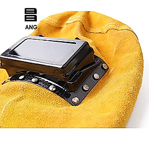 Solar Auto Darkening Filter Lens Welder Leather Hood Welding Helmet Mask New