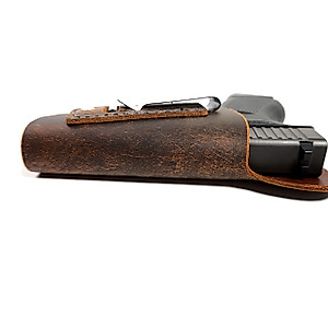 Muddy River Tactical Soft Leather Inside The Waistband Holster for a Glock 42 - IWB Concealed Carry Holster