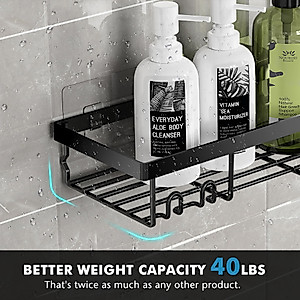 Moforoco Adhesive Shower Caddy Organizer Shelves Rack - 5 Pack Corner Bathroom Storage Organization, Home & Kitchen Decor Inside RV Accessories, Hanging First Apartment Household Camper Essentials
