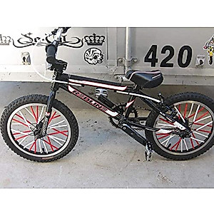 Bicycle Spoke Skins Wraps BMX MTB Kids Road Mountain Bike Colorful Wheel Decoration-72 Pcs (White)