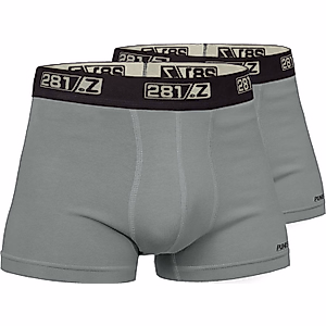 281Z Military Underwear Cotton 2-Inch Boxer Briefs - Tactical Hiking Outdoor - Punisher Combat Line (X-Large, Foliage Green (2 Pack))