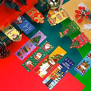 150Pieces Christmas Bookmarks Party Favor 30 Designs, Double Sided Christmas Holiday Bookmarks Christmas Character Bookmarks Santa Snowman Reindeer Christmas Tree for Students Christmas Favors