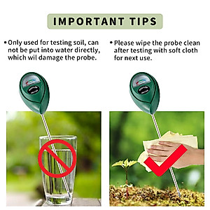 Hathdia Soil Moisture Meter, Plant Water Meter Soil Meter Moisture Sensor Hygrometer for Indoor Outdoor Plant Care,No Battery Needed(Green)