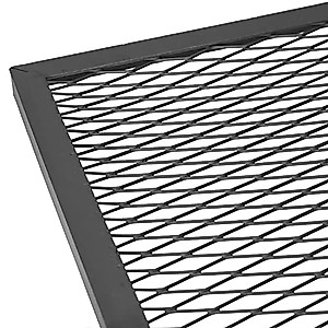 Sunnydaze Adjustable Swivel Fire Pit Cooking Grill Grate - Outdoor Backyard Heavy-Duty Steel Campfire Barbecue Rack - 360-Degree Rotating Ability - 24-Inch