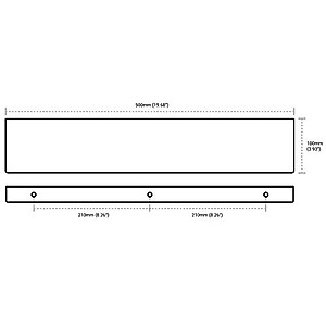 TRUSTMI Wall Mounted Bathroom Shelf, SUS 304 Stainless Steel Floating Storage Organizer, Kitchen Bedroom Flat Shelf, 20 inch by 4 inch, Matte Black