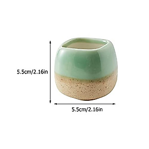Happyyami 6Pcs Thumb Ceramic Planter Ceramic owl Pot Mini Succulent Pot Floral Ceramic vase Lovely Flower Pots air Plants Vases Plant Pot Mini vase Desktop Decorations Ceramics Brush Holder