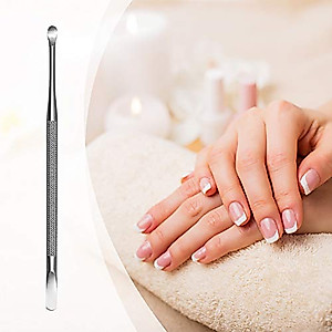 Professional Cuticle Pusher and Spoon Nail Cleaner | 2 Pack | Dual Sided Stainless Steel Pusher and Nail Cleaner | For Nail And Cuticle Care | by Sterling Beauty Tools
