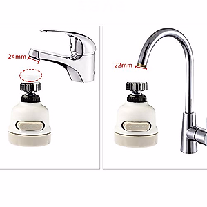 INIFLM 360° Rotating Kitchen Faucet Booster Shower, Water-Saving Filter Universal Splash-Proof Nozzle
