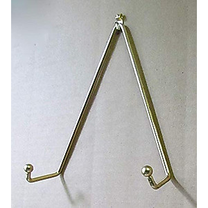 Brass Set of 3 Plate Hangers, Displays Plates on Wall Size 8" to 11" in Diameter