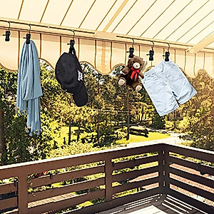 No Sharp Matte Black Boot Hanger Clips for Closet,Hanging Closet Hanger Organizer Clamps Heavy Duty Laundry Hooks with Clips for Boot Hats Pants Clothes Towel Jeans Snack Bags Clips(Black,16 Pieces)