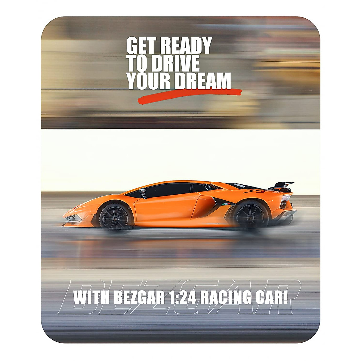 BEZGAR Remote Control Car Licensed RC Car, 1:24 Lambo Toy Car for Kids, Lambo Aventador SVJ Remote Control Model Car Electric Sport Racing Hobby Car for 3 4 5 Year Old Boy Birthday Gift (Orange)