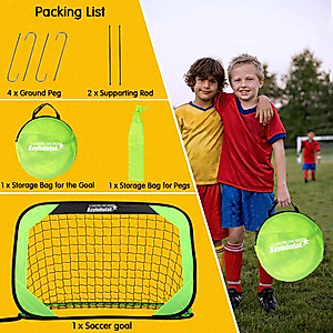 BAYINBULAK Pop Up Soccer Goal Portable Soccer Net for Backyard Training, 1 Pack