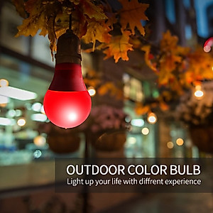 Colored Light Bulbs 9W (60w Equivalent) E26 Base Color Bulb for Halloween Christmas Party Holiday Lighting Blue/Red/Green/Purple/Orange/Pink 6-Pack