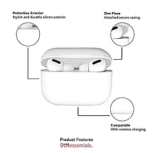 OTM Essentials Officially Licensed University of Michigan Wolverines Earbuds Case - White - Compatible with AirPods PRO