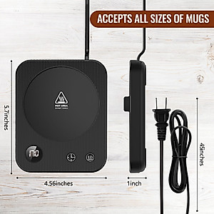 Mug Warmer,3-Temp Settings Coffee Mug Warmer,Automatic Shut Off Coffee Warmer,Mug Warmer for Desk with Anti-Scalding Silicone,Portable Coffee Cup Warmer,Coffee Warmer for Desk Suits for Various Mugs