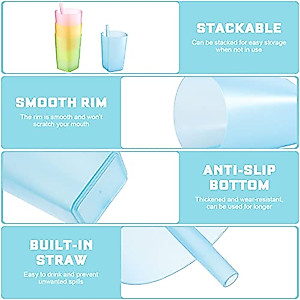 EXCEART Children Sippy Cup 4Pcs Toddler Sip Cups with Built in Straw Kids Drink Cups with Straws