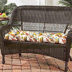Greendale Home Fashions 44-inch Outdoor Swing/Bench Cushion, Set of 1, Foliage