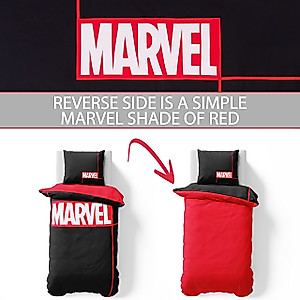 Marvel Kids Bedding Single or Double Duvet Set with Pillow Cases, Reversible (Single)