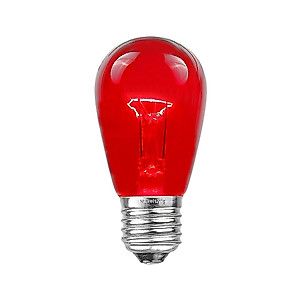 Novelty Lights 25 Pack S14 Outdoor Patio Edison Replacement Bulbs, E27 Medium Base, Multi, 11 Watt