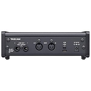 Tascam US-2x2HR 2 Mic 2IN/2OUT High Resolution Versatile USB Audio Interface for Recording, Streaming, Podcasting, Songwriting