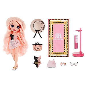 Rainbow High Pacific Coast Bella Parker- Pink Fashion Doll with 2 Designer Outfits, Pool Accessories Playset, Interchangeable Legs, Toys for Kids, Great Gift for Ages 6-12+ Years