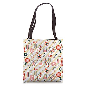 Chemistry Pattern Atom Science Chemist Novelty Gift Tote Bag