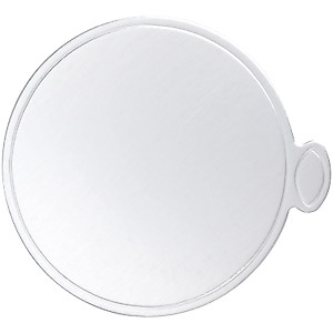 SEUNMUK 400 Pack 3.5 Inch Round Silver Cardboard Mousse Cake Base Mini Round Cake Base, Food Grade Grease-Proof Disposable Silver Cake Cardboard