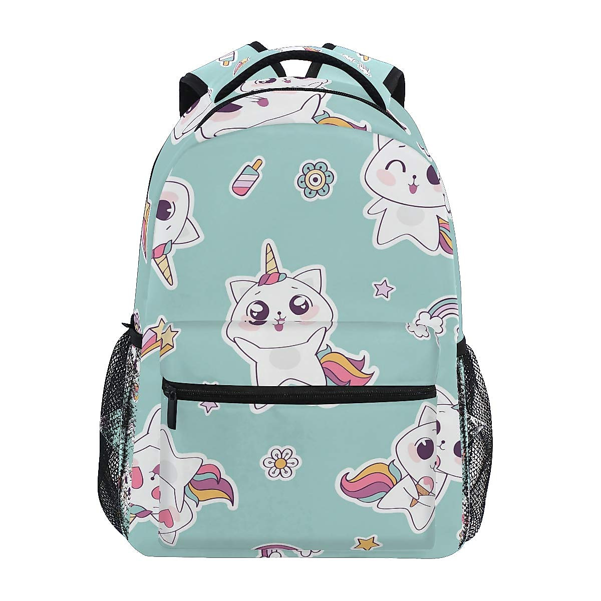 Cute Unicorn Cat Caticorn Backpack Girl Backpacks for School Elementary Cute Bookbags for Girls 3rd 4th 5th Grade