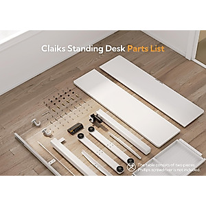 Claiks Standing Desk with Drawers, Stand Up Electric Standing Desk Adjustable Height, Sit Stand Desk Computer Workstation, 48 Inch, White