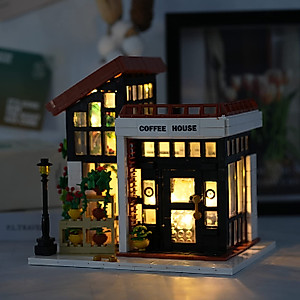 ENJBRICK Modular House Building Kit,Townhouse Building Blocks Model Set for Teens and Adults,Architecture Collectible Toy Building Set