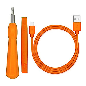 CYJJZQ Ring Doorbell Screwdriver Replacement & Charger Charging Cable Cord, Fit Video Doorbell, Video Doorbell 2 3 and Pro & Elite Ring Doorbell Security Screw (Orange)