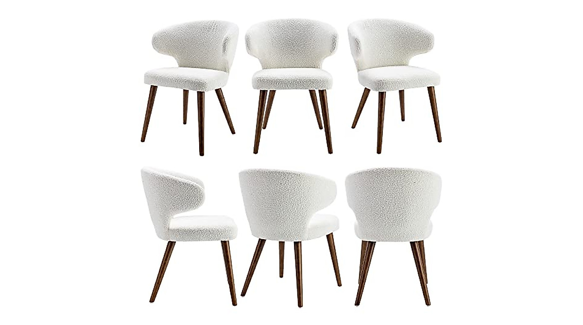 VESCASA Modern Dining Chairs Set of 4 in White