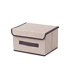 Ornament Storage, Foldable Storage Bins with Lids, Holiday Storage Containers, Clothing Underwear Storage Box, Non-Woven Fabric(S,Beige)