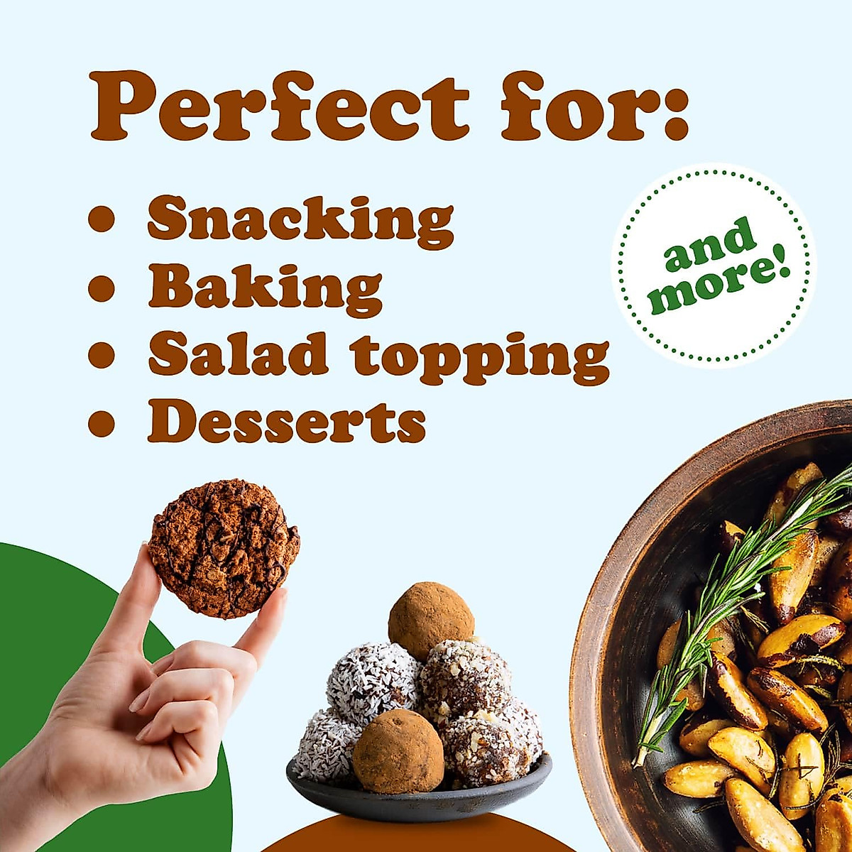 Food to Live - Organic Brazil Nuts, 8 Ounces – Non-GMO, Raw, Whole, No Shell, Unsalted, Kosher, Vegan, Keto, Paleo Friendly, Bulk, Rich in Selenium