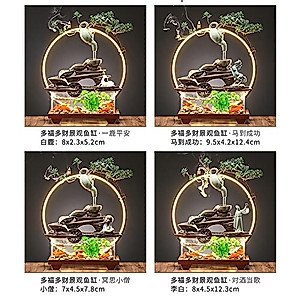 GPPZM Flowing Water Furnishing Articles Fish Tank Circulating Water The Office Desk Decor (Color : D)