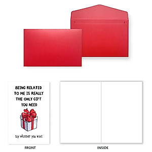 Funny Brother Birthday Cards, Joke Birthday Cards for Sister, Funny Happy Birthday Cards for Cousin, BEING RELATED TO ME IS REALLY THE ONLY GIFT YOU NEED