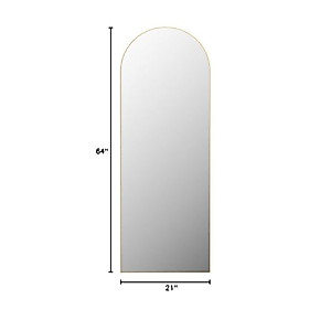 NARCISSUS Full Length Mirror Arched,64"x21",Dressing Mirror,Full Body Mirror Gold