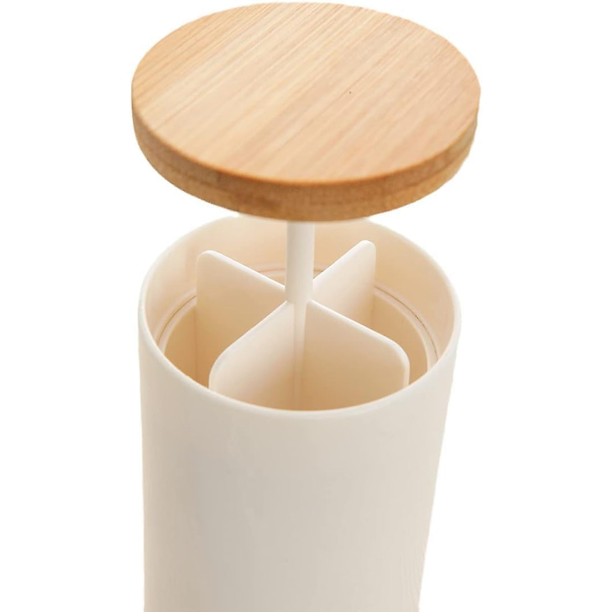 Pkhyird 2 Pack Upgrade Pop-Up Qtip Holder for Cotton Swabs Qtip Dispenser Bathroom Organizer Bathroom Decor, Cotton Swab Toothpick Holder