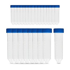 Bright Creations 25 Pack Clear Plastic Centrifuge Tubes for Chemistry Labs, 50 ml (1.6 oz)