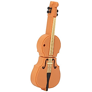 USB Flash Drive, Violin Shaped USB 2.0 Memory Stick Pen Drive Novelty Thumb Drive, Portable USB Drive Pendrive(32GB)
