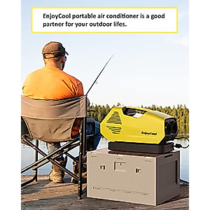 EnjoyCool Portable Air Conditioners, Outdoor Air Conditioner, 2380BTU Home AC Cooling Unit, 24Volt, 220W Low Power Consumption for Outdoor Camping Tent, Car, Truck, Parties, Fishing, Van and RV