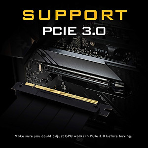 EZDIY-FAB [30cm] PCIE 3.0 16x Extreme High Speed Riser Cable PCI Express Port GPU Extension Card-Right Angle Connector