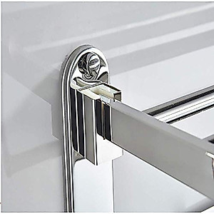 OMOONS Bathroom Shelf Punch-Free Stainless Steel Frame Towel Rack Toiletries Shelf Placement Cosmetic Storage Rack Optional Specifications Bathroom Shelf/49 * 24 * 18Cm