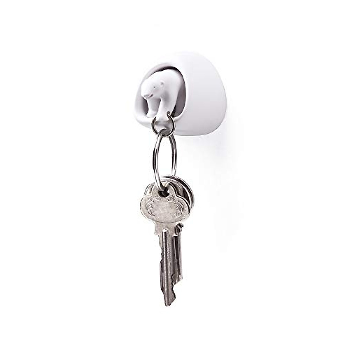Polar Bear Wall Key Holder by Qualy Design Studio. White Color. Cool Home Design Item. Unusual Gift.