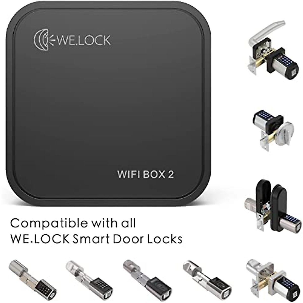 WELOCK Smart WiFibox 2 Gateway for Smart Door Lock WiFi Bridge for Keyless Entry Door Lock, Remote Control Smart Hub, Compatible with Alexa，Compatible with All WE LOCK Smart Door Locks